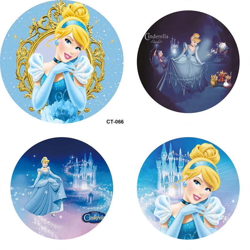 Cinderella-Round-Backdrops-Blue-Dress-Blonde-Princess-Circle-Background ...