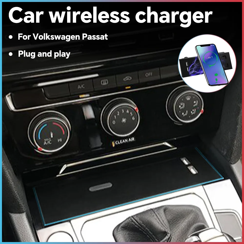 Wireless-Charger-For-Volkswagen-Passat-B8-CC-Arteon-Fast-Charging-Pad ...