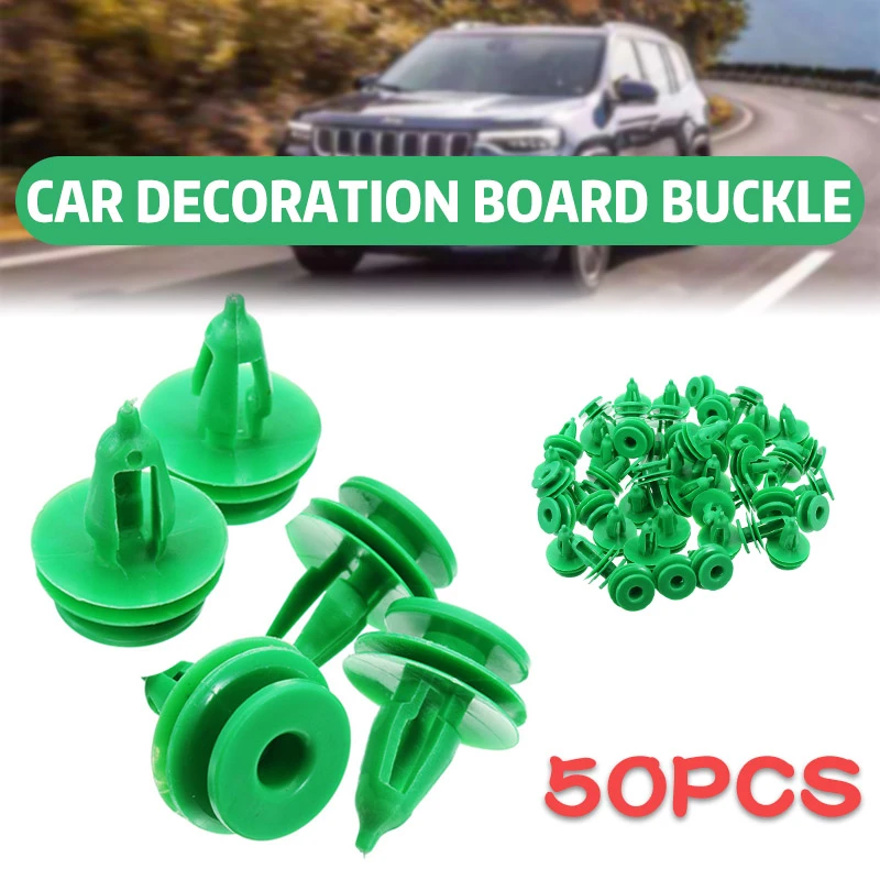 50Pcs Car Door Panel Trim Fasteners Plastic Green Clips for Chrysler WJ ...