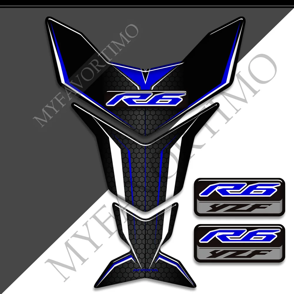 For-YAMAHA-YZF-R6-YZF-R6-YZFR6-Tank-Pad-Fuel-Protector-Emblem-Badge ...