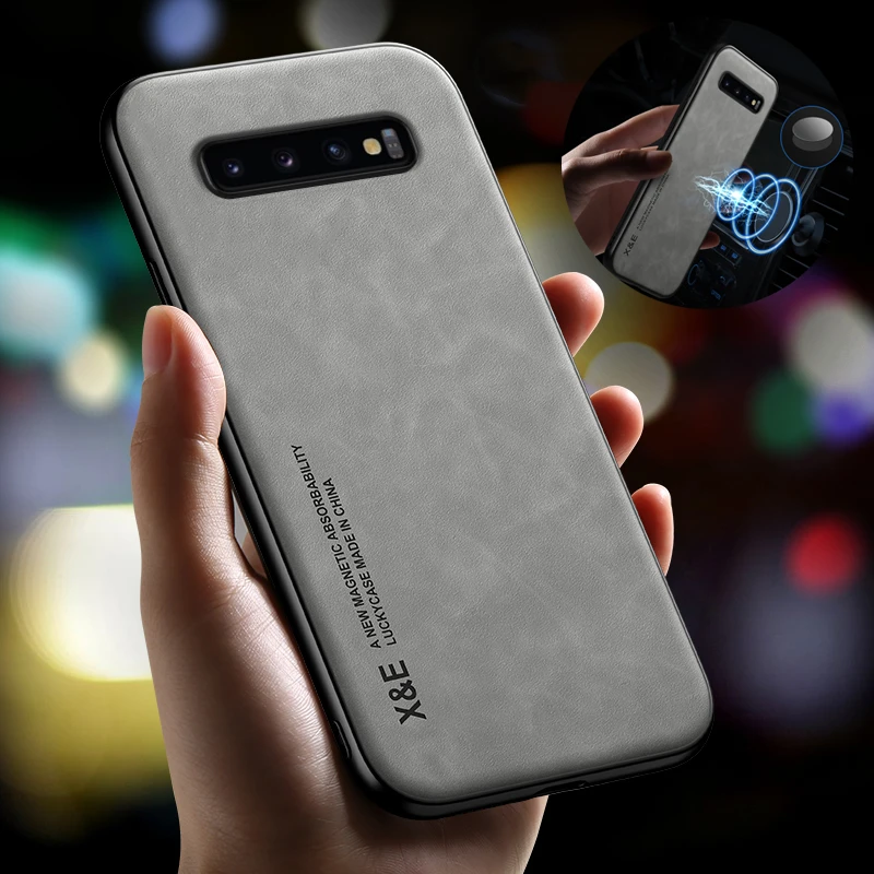 For-Samsung-Galaxy-S8-S9-S10-Plus-Case-Luxury-Leather-Magnetic-Car ...