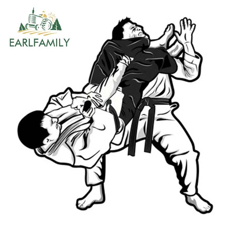 EARLFAMILY-13cm-x-12-9cm-for-Belt-Bjj-Jiu-Jitsu-Car-Stickers-Simple ...