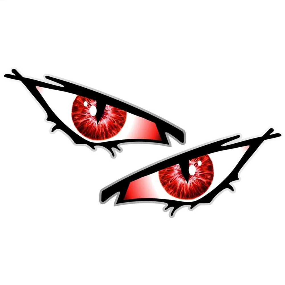 J797 par de pegatinas de ojos malvados para casco de motocicleta, coche ...