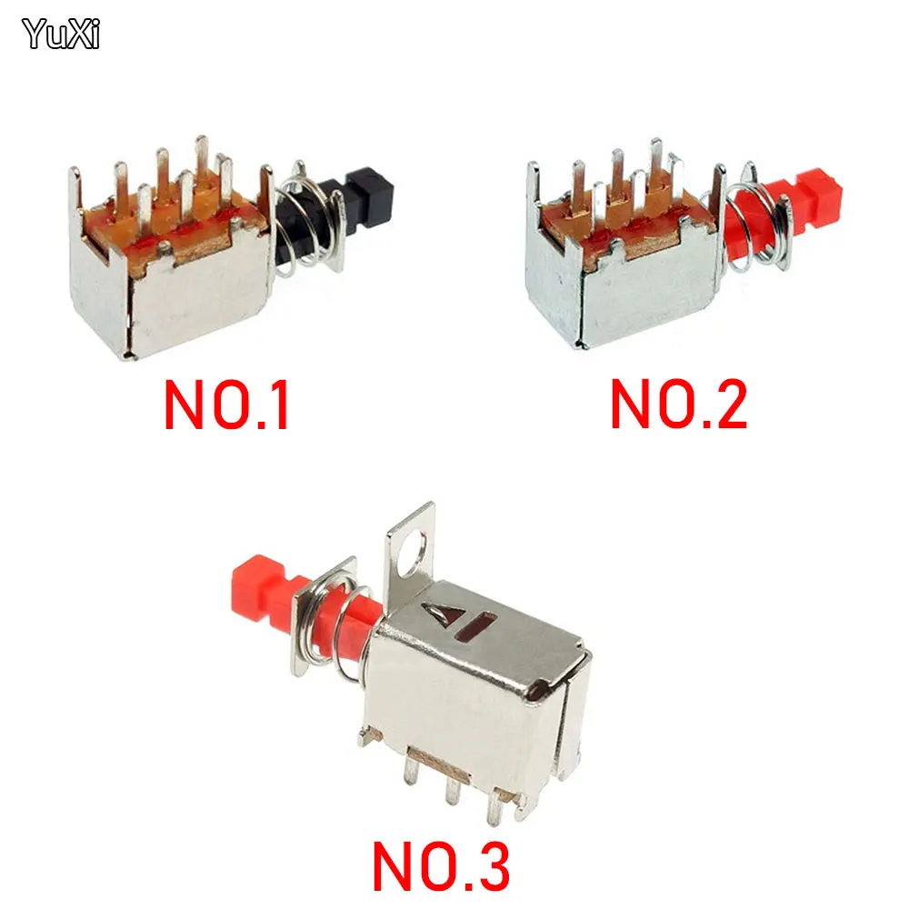 1PCS-PS-22F03-Right-Angle-PCB-Latching-Push-Button-Switch-with-Cap-DPDT ...