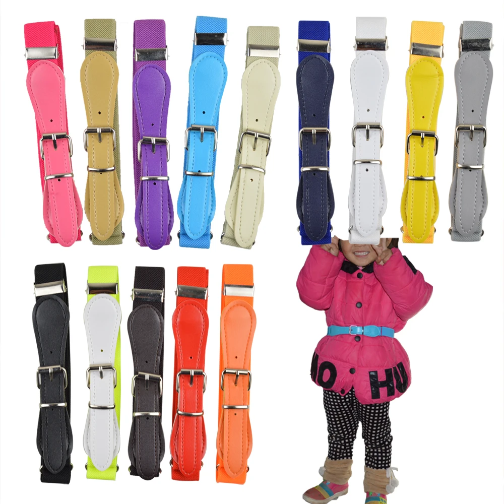 fashion children candy belt girls/boys elastic waist belt kids Pu ...
