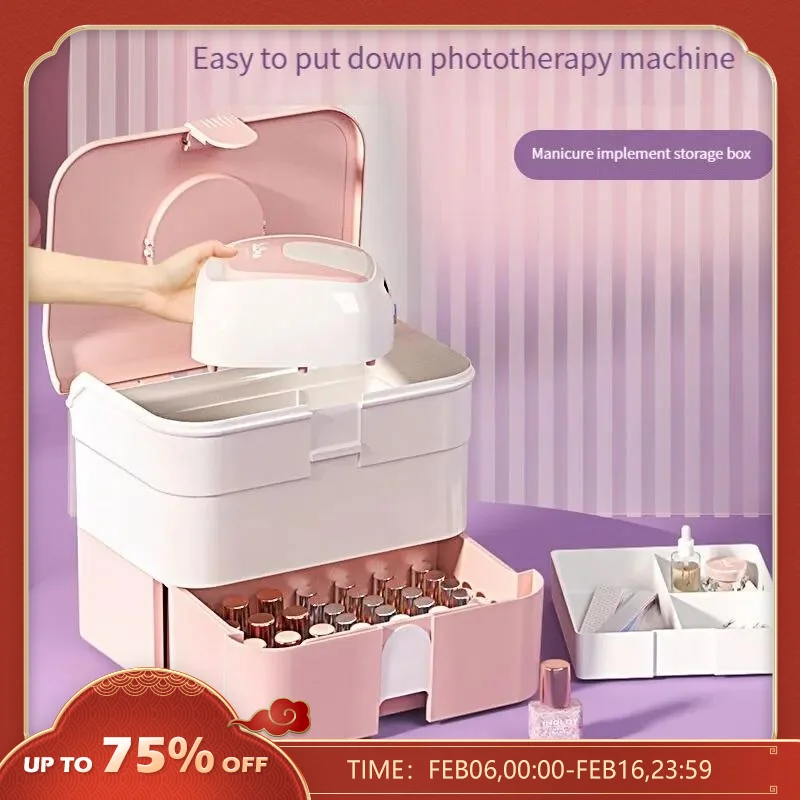 Portable-Nail-Tools-Storage-Box-Anti-dust-Nail-Polish-Plastic-Storage ...