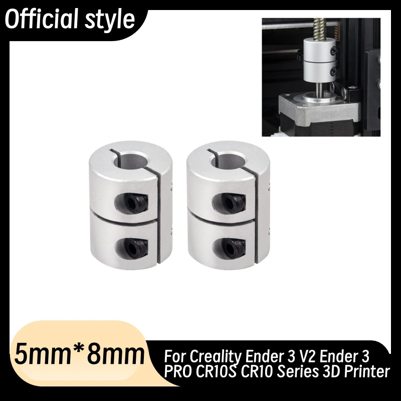 For Creality Ender 3/CR10 2PCS 5-8mm Aluminum Rigid Shaft Coupler - CNC ...