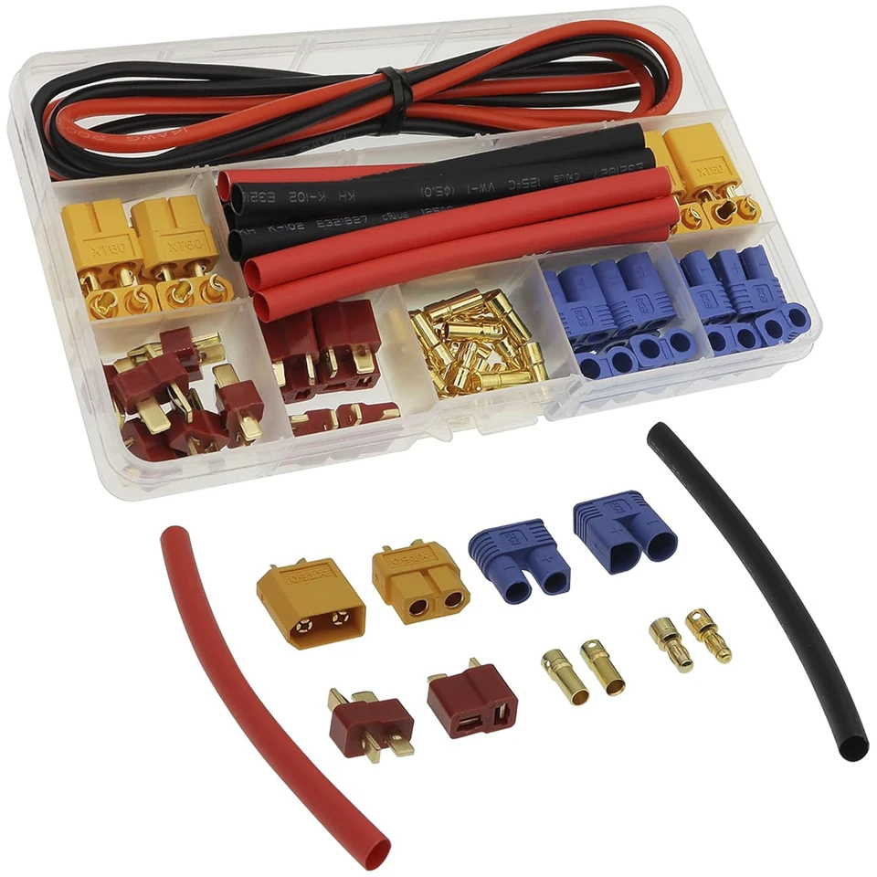 RC Electronics Kit Hobbymall RC Connector Adapter Kit - T-Plug, XT60 ...