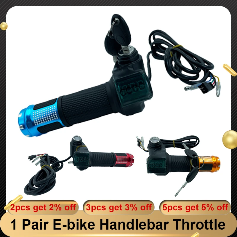 1-Pair-12-84v-E-Bike-Handlebar-Grips-Speed-Control-Throttle-With ...