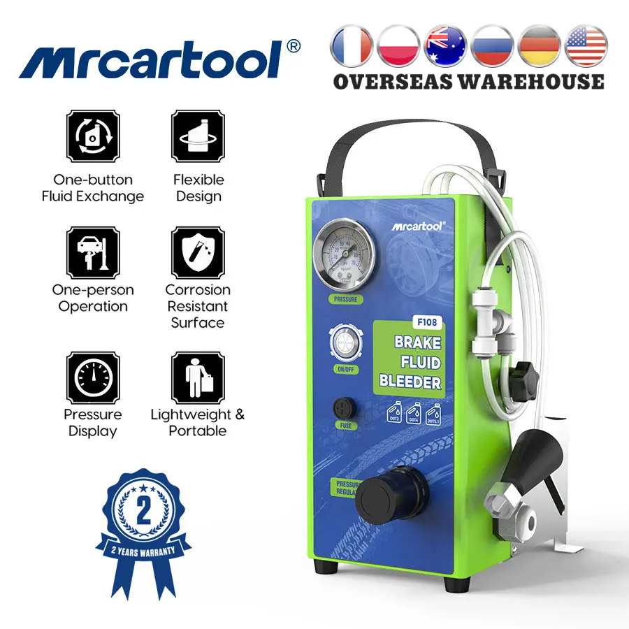 MRCARTOOL F108 Car Pulsating Brake Oil Extractor 110V 220V Brake Bleeder Pumping Fluid Pump Kit ...