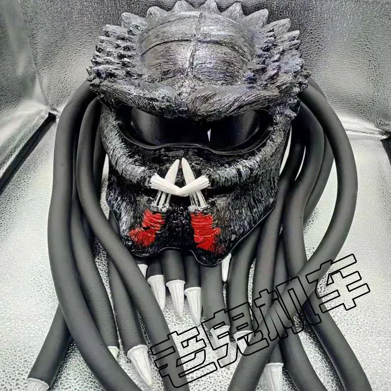 Motorcycle-Iron-Blood-Warrior-Helmet-Alien-Personalized-Modified-Devil-Skull-Full-Helmetl ...