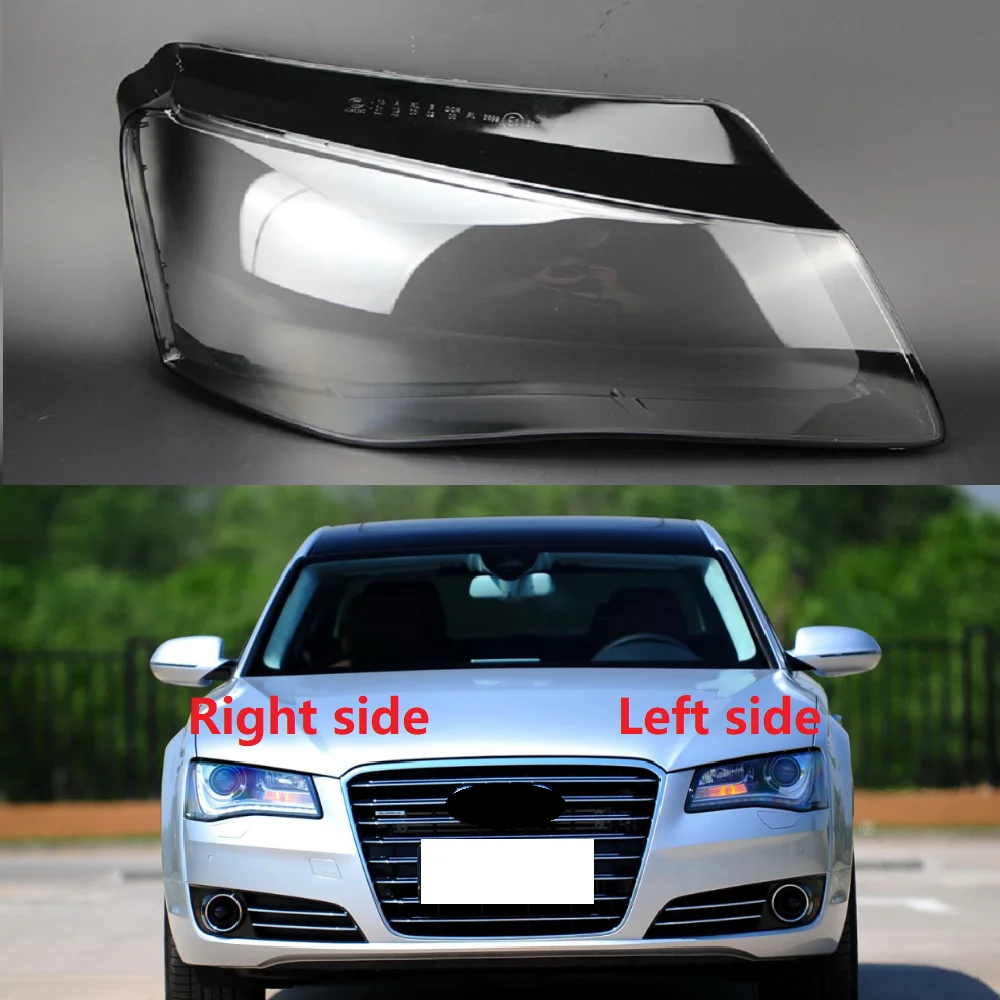 Car-Headlamp-Lens-For-Audi-A8-2011-2012-2013-Transparent-Lampshades ...