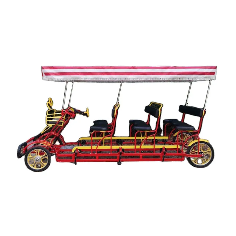 4 räder Pedal Sightseeing Fahrrad Surrey Bike 6 Person Tandem Bikes ...