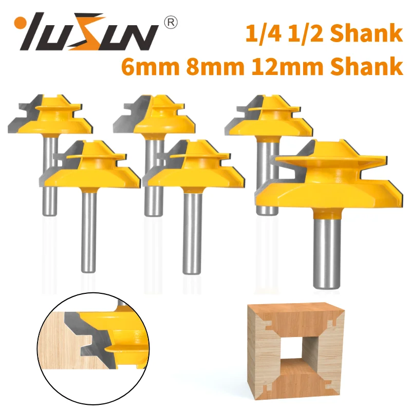 Yusun 1pc 45° Degree Lock Miter Router Bit Woodworking Milling Cutter ...