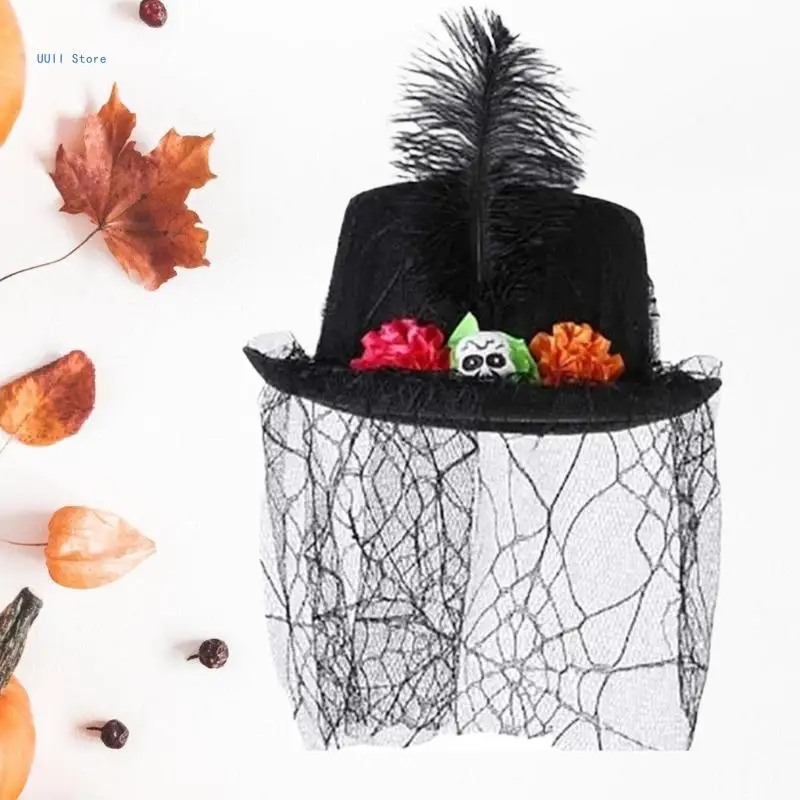Elegant-Magicians-Hat-Top-Hat-With-Flower-for-Unisex-Fashion-Accessory ...