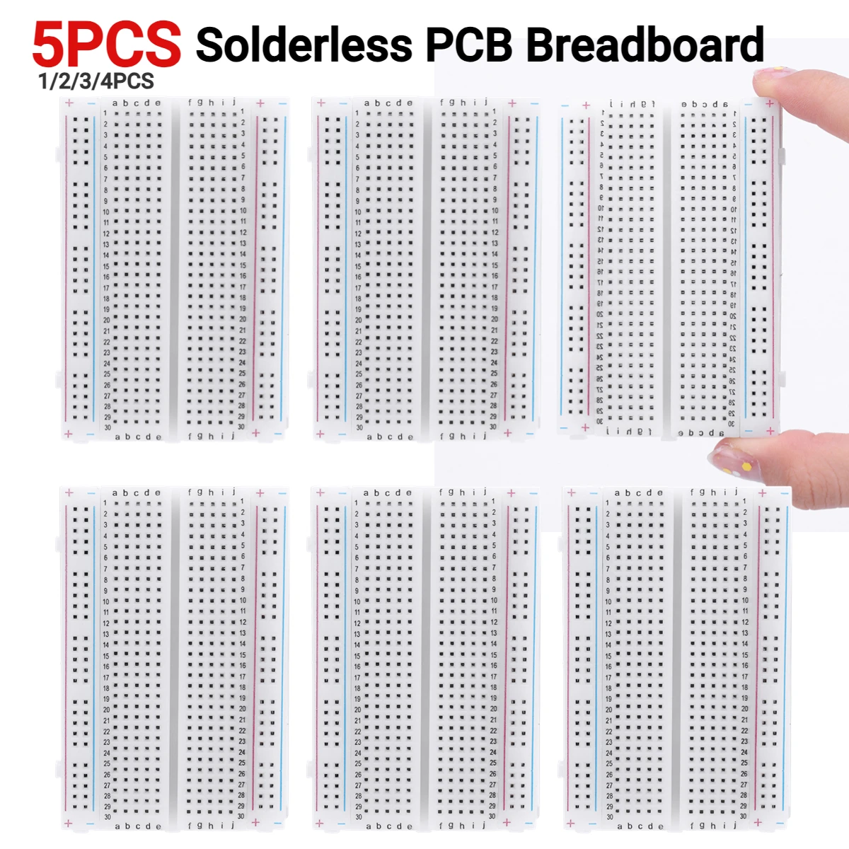 400-Tie-Points-Solderless-PCB-Breadboard-Spliceable-Universal-Test ...