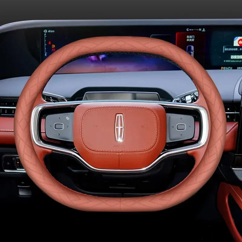 For Lincoln Nautilus 2023 Universal Car Steering Wheel Cover Double D ...