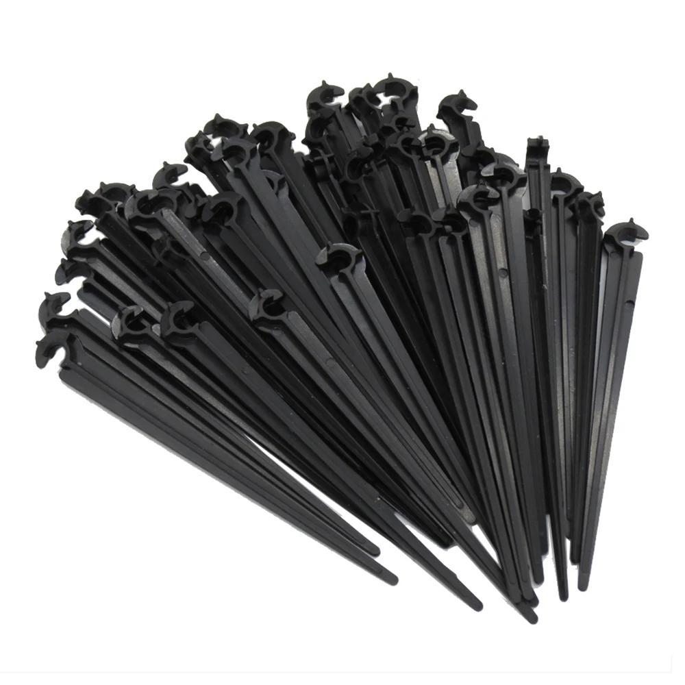 100Pcs Garden Support Stakes C-Hook for 4/7mm Drip Irrigation Fitting ...