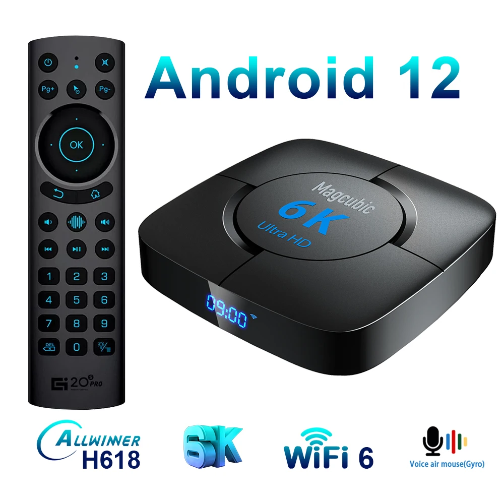 2022 Magcubic Tv Box Android 12.0 Wifi6 Allwinner H618 Bt5.0 Quad Core ...