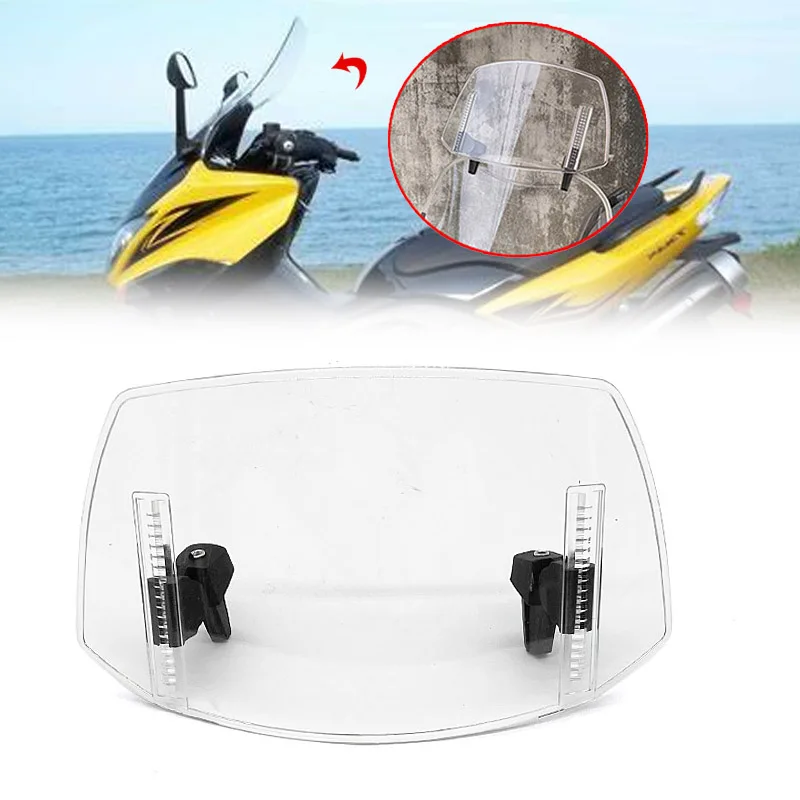 Universal-Motorcycle-Windshield-Extension-Adjustable-Spoiler-Deflector ...