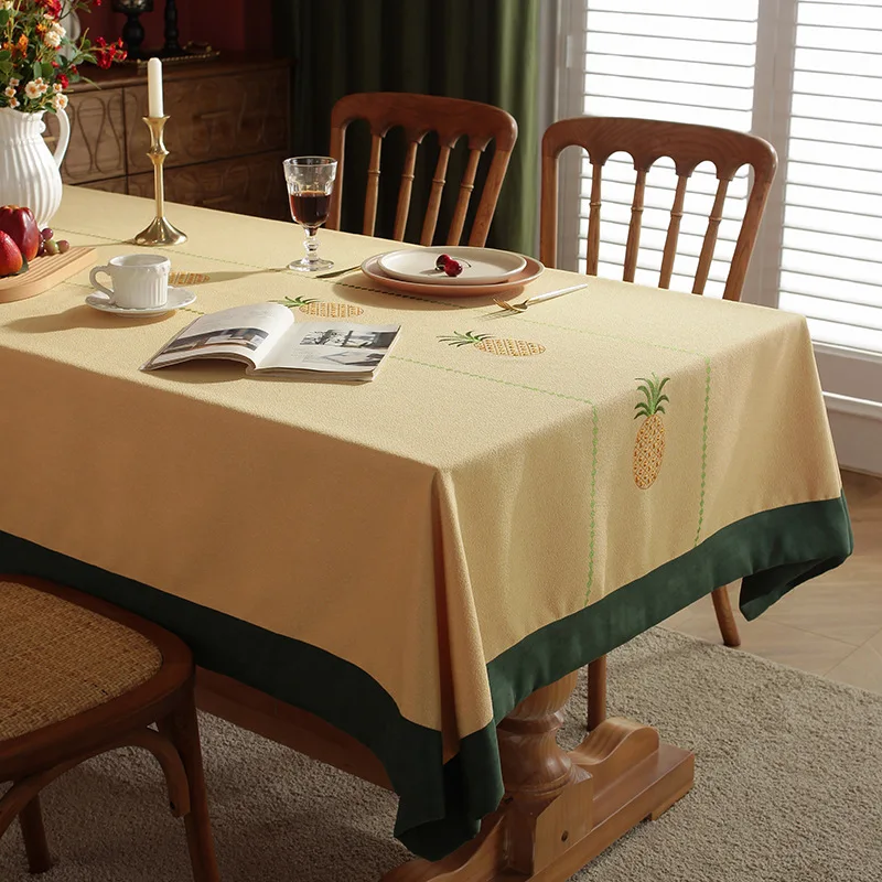 Solid-Color-American-Light-Luxury-Western-Dining-Table-Embroidered ...