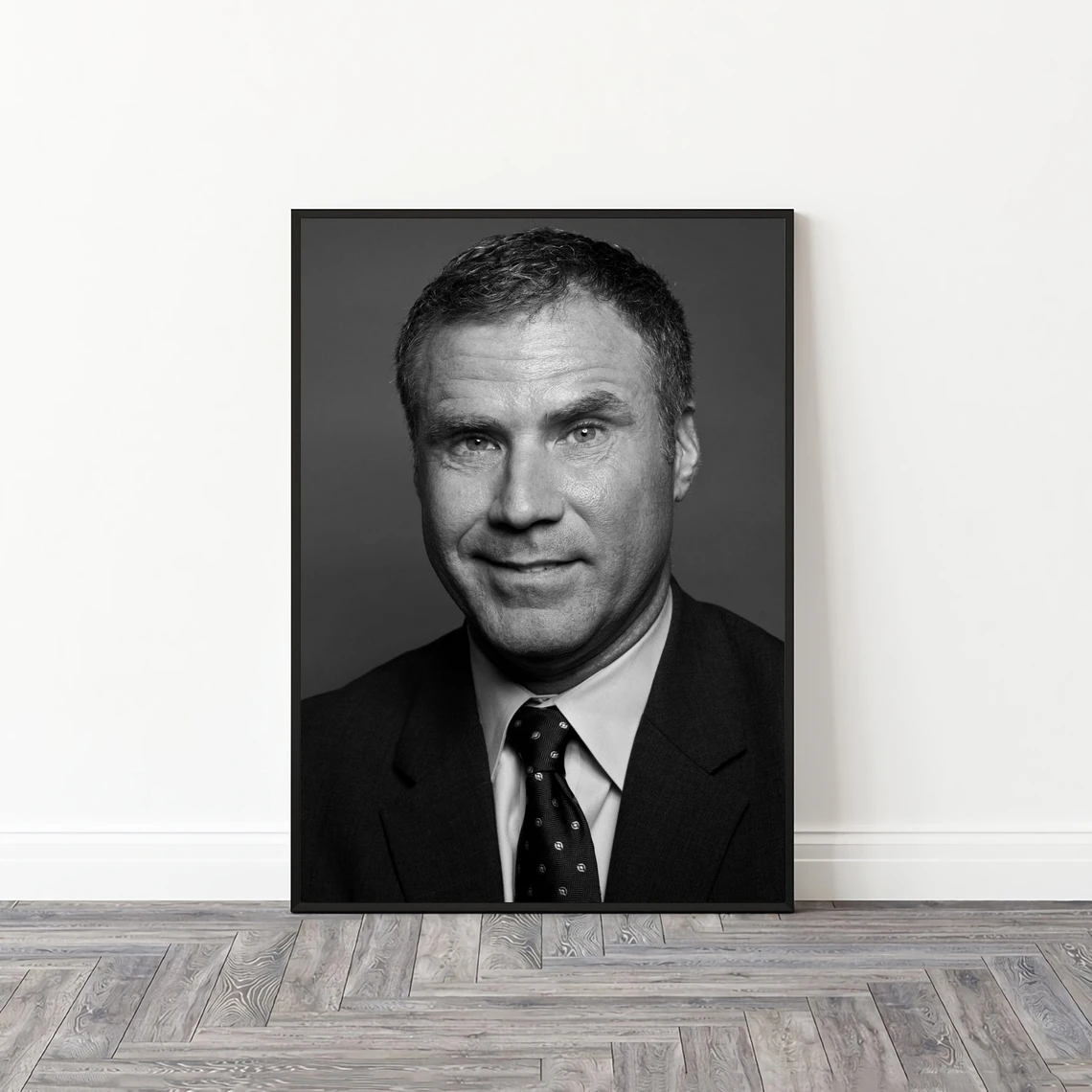 Will Ferrell Portrait Black And White