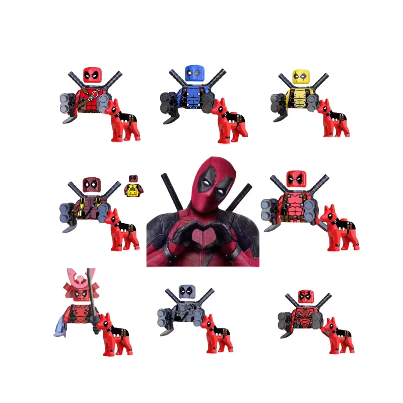 8pcs-Deadpool-3Deadpool-Wolverine-Peripheral-Assembly-Building-Block ...