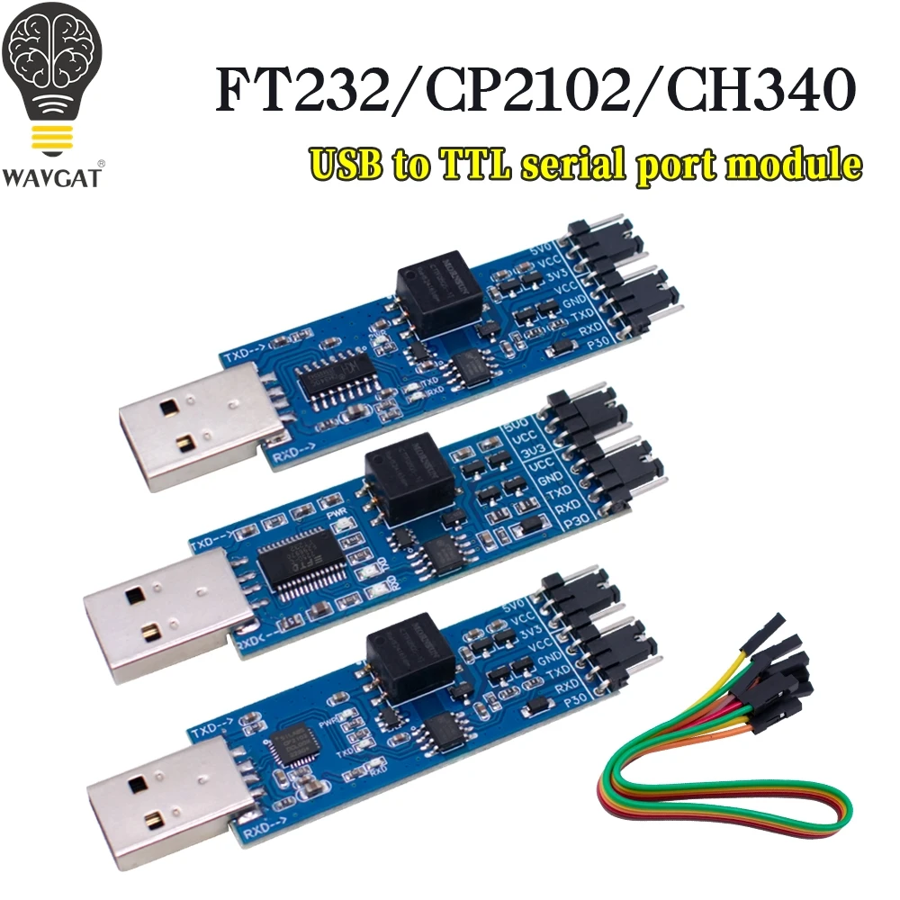 USB-To-TTL-Module-FT232-CP2102-CH340-USB-To-UART-Serial-Port-Module ...