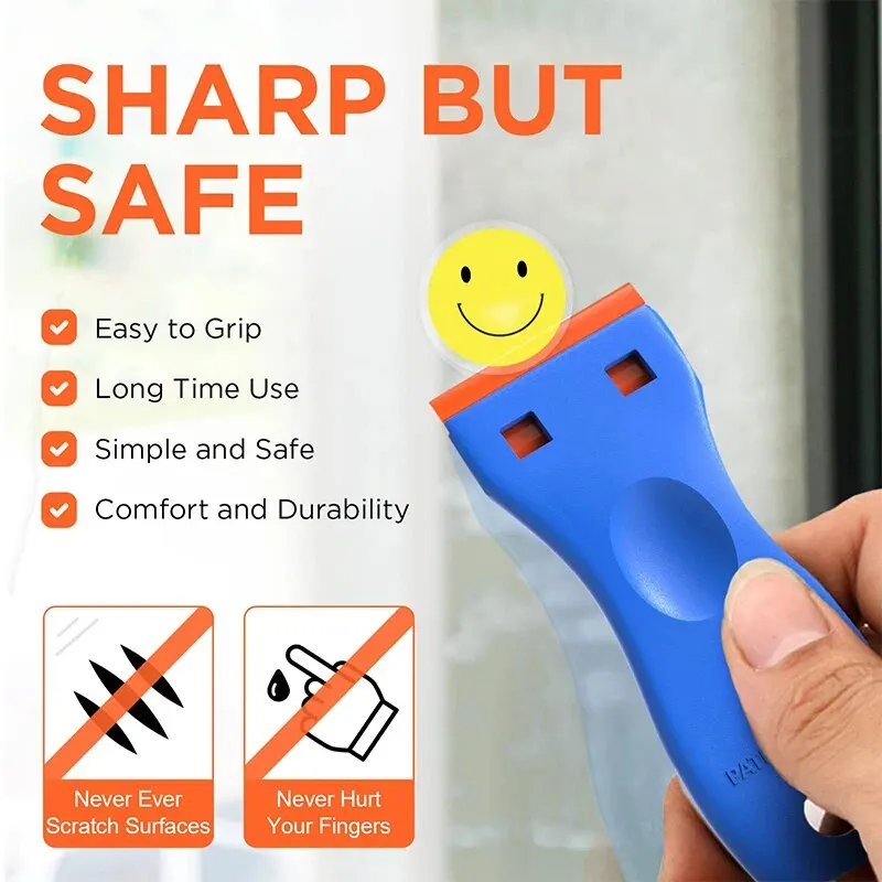 Double-Edge-Plastic-Razor-Blade-Glass-Cleaning-Scraper-Label-Quick ...