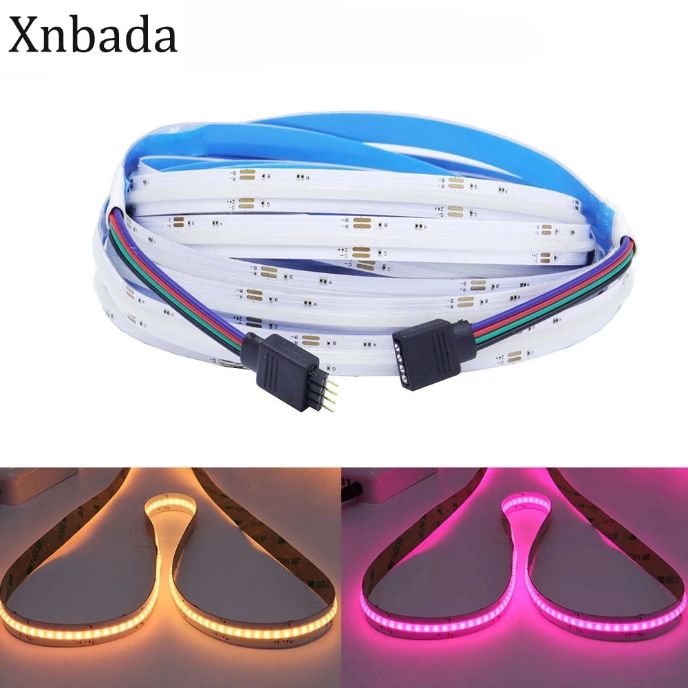Rgb/rgbw/cct Cob Led Light Strip 840leds/m High Density Flexible Fob ...