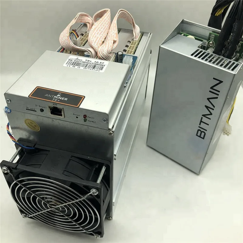 Free shipping Used AntMiner T9+10.5T With Power Supply BTC Miner Better Than S9 S9K Innosilicon ...