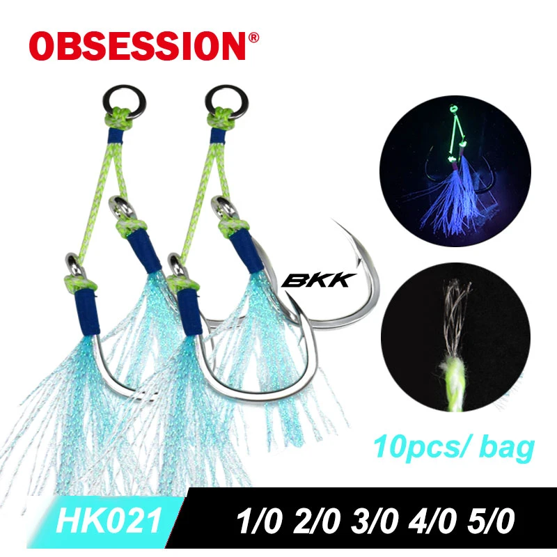 OBSESSÃO Gancho de pesca de alta carbono aço, elenco Jigs Assist Hook ...