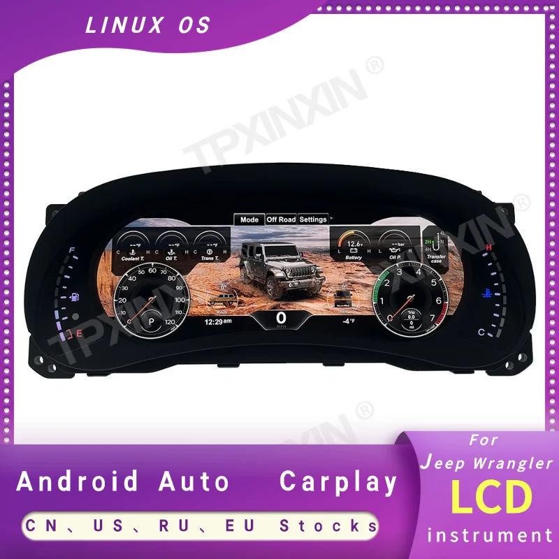Cockpit-Dashboard-For-Jeep-Wrangler-LCD-Instrument-Cluster-GPS-Navi ...