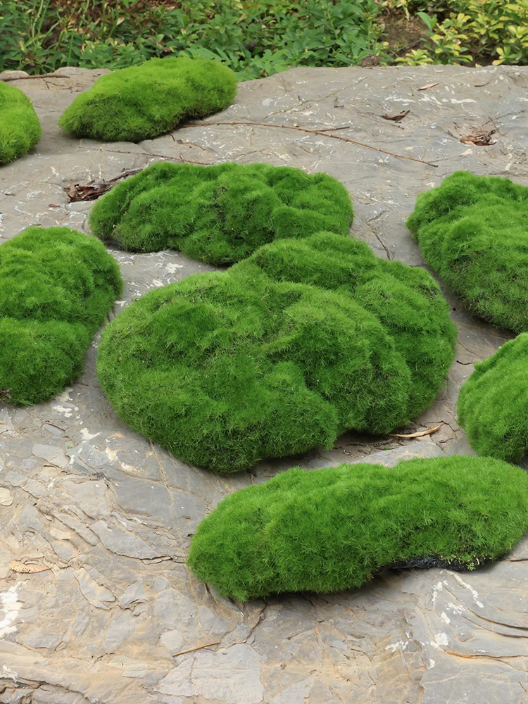 Simulation-of-moss-block-hair-planting-stone-home-decor-DIY-landscaping ...
