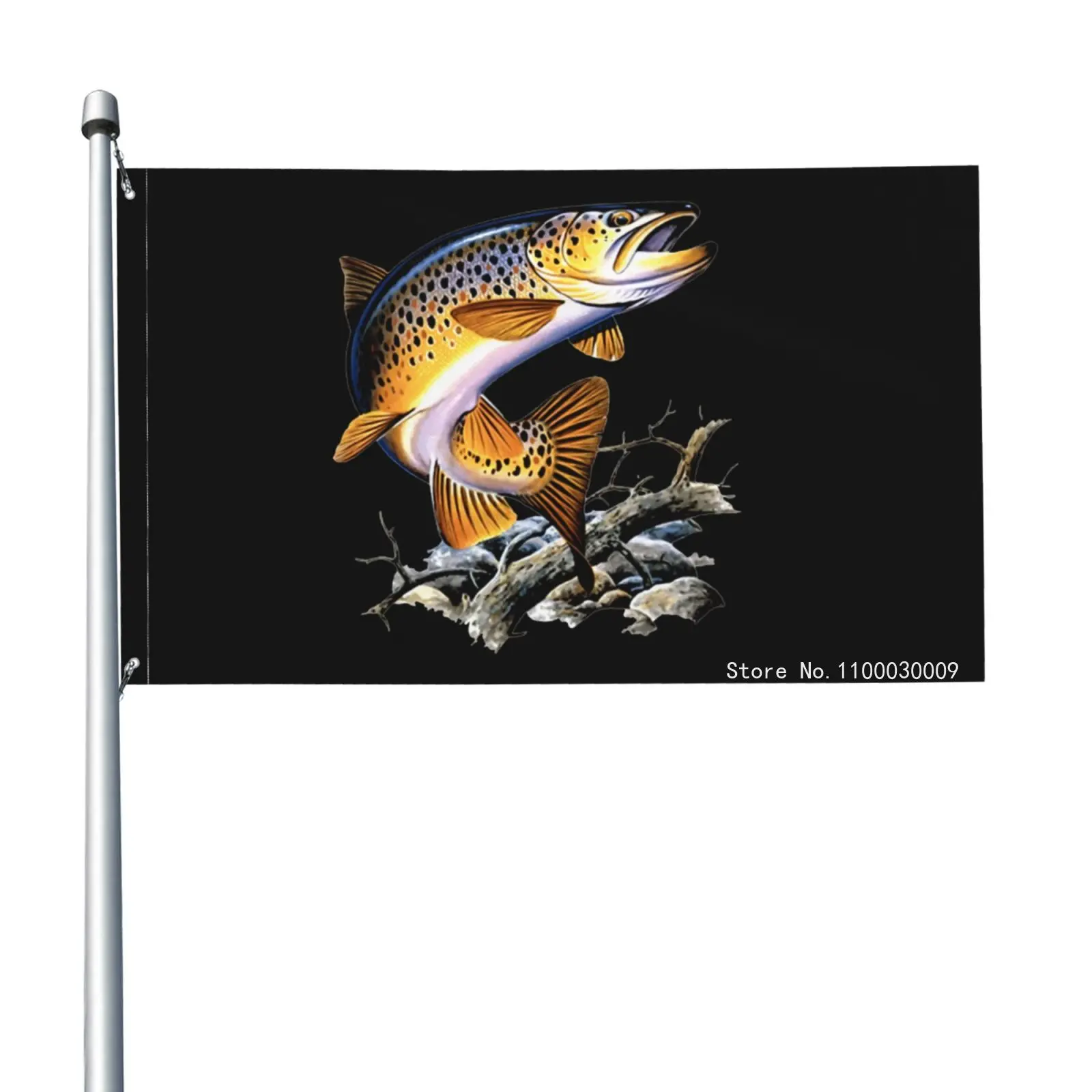 Brown Trout Fishing Flag Banner Party Promotion Decoration Graphic ...
