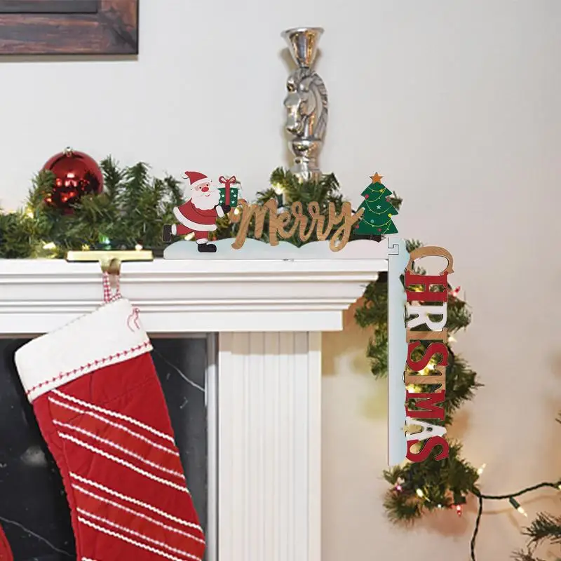 Christmas-Door-Corner-Frame-Wooden-Door-Sign-Decor-Right-Angle-Cute ...