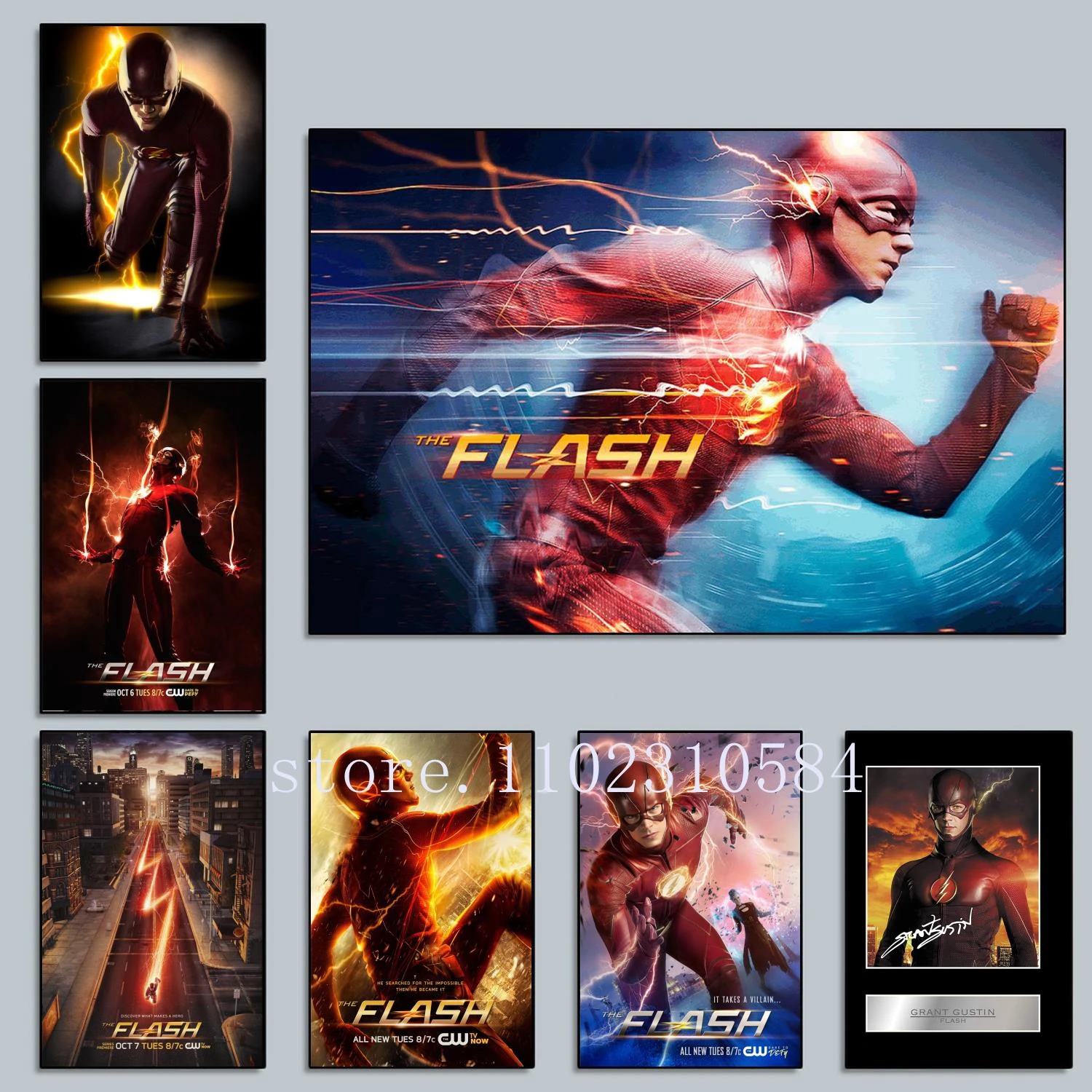The-Flash-Comic-MoviePoster-Wall-Art-Canvas-Posters-Decora-o-Art-Poster ...