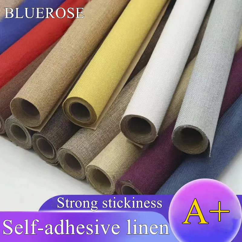 Self-Adhesive-Linen-Fabric-for-DIY-Handmade-Crafts-Gift-Packaging ...