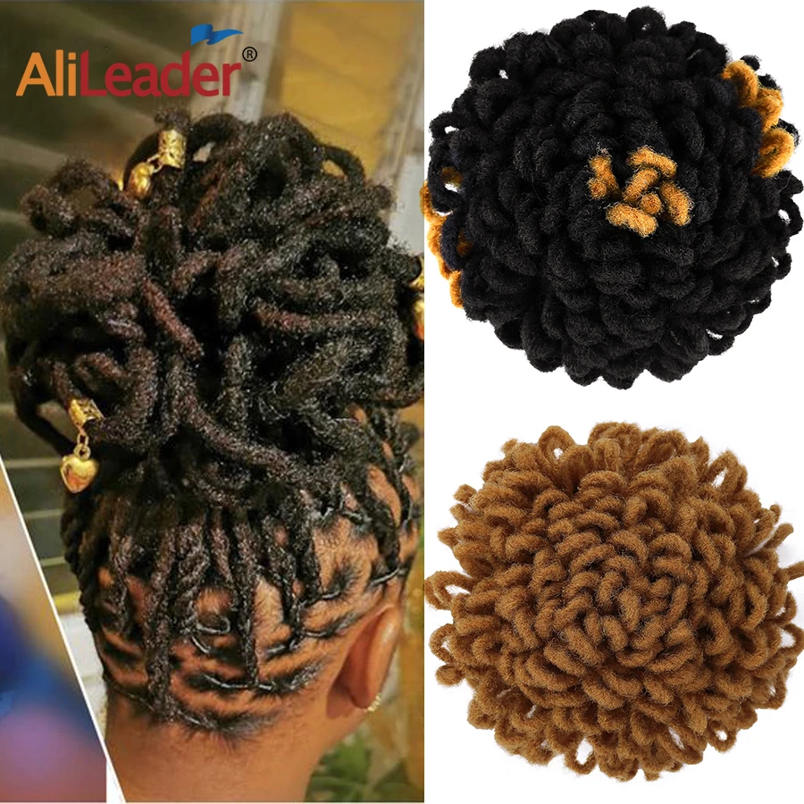 Synthetic Afro Hairpiece Dreadlock Afro Ponytail High Afro Puff ...