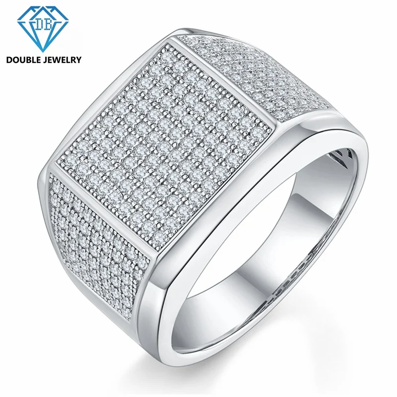 Double-Jewelry-Hip-Hop-moissanite-diamond-Men-ring-luxury-wedding-rings ...