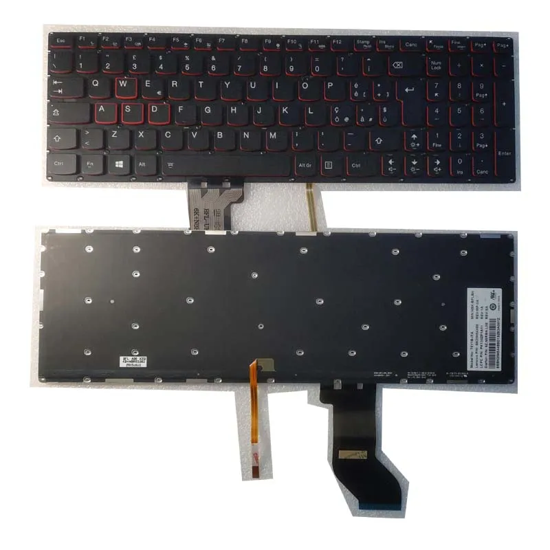 New Italy NE AR TR GR Layout For Lenovo Y700 BACKLIT Laptop Keyboard ...