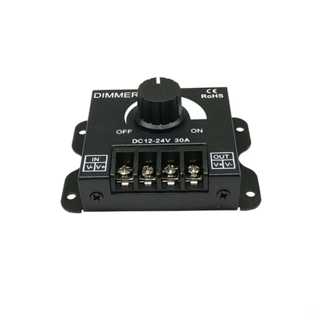 DC-12V-24V-LED-Dimmer-Switch-30A-360W-Voltage-Regulator-Adjustable ...
