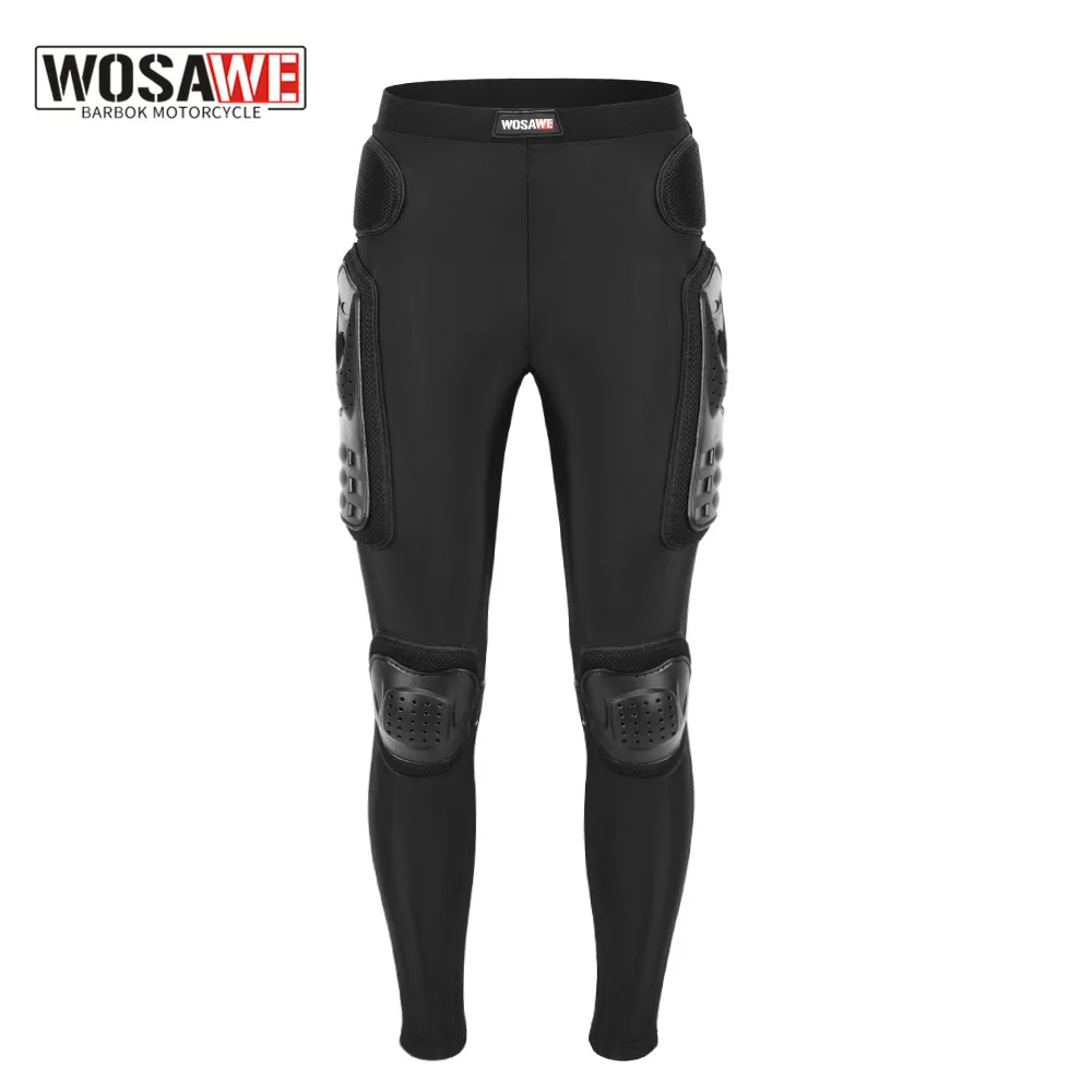 WOSAWE MTB Armor MotorcycleTrousers Knee Crotch Hip Butt Protection ...