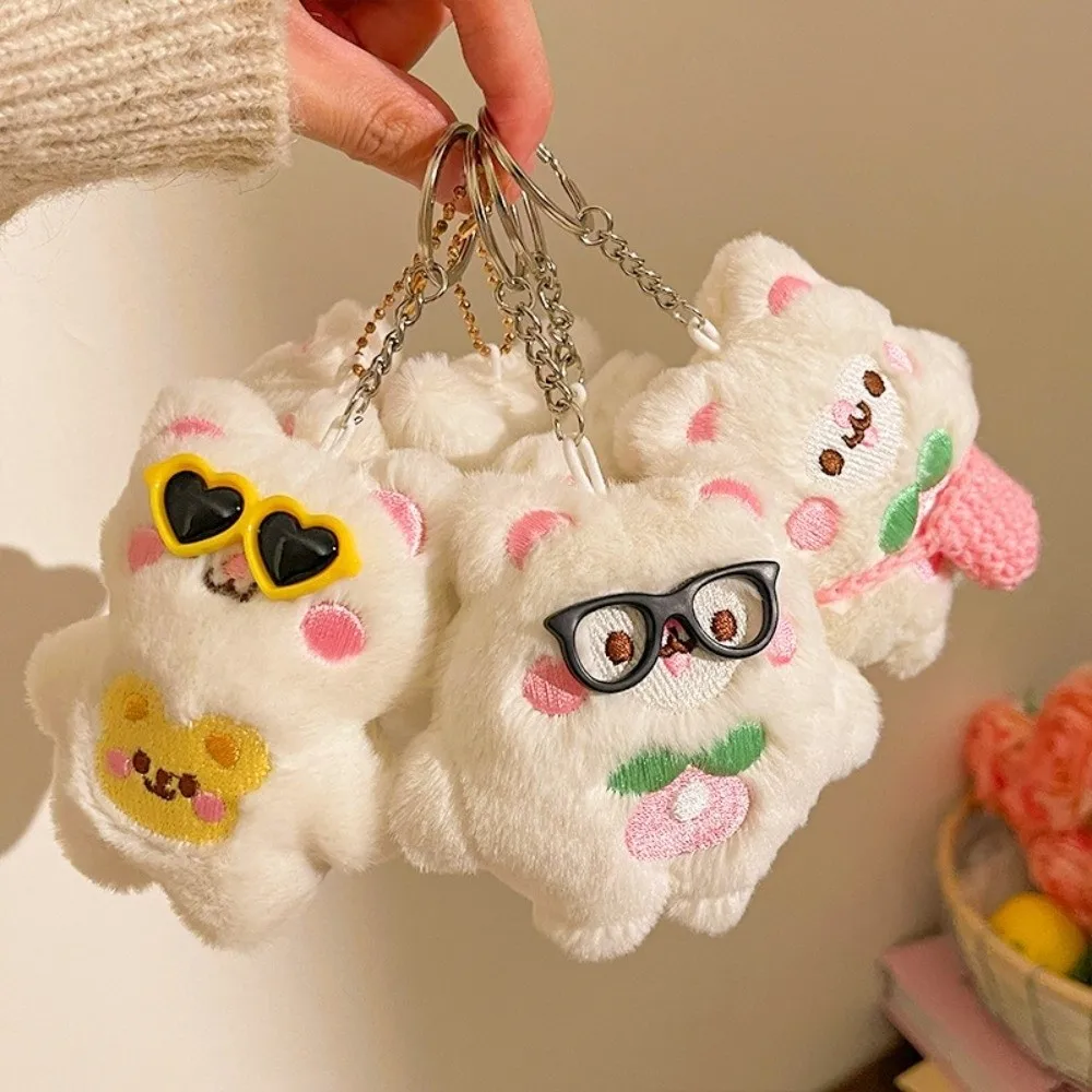 Kawaii Soft Plush Keychain 10cm Mini Backpack Pendant Stuffed Key Ring ...