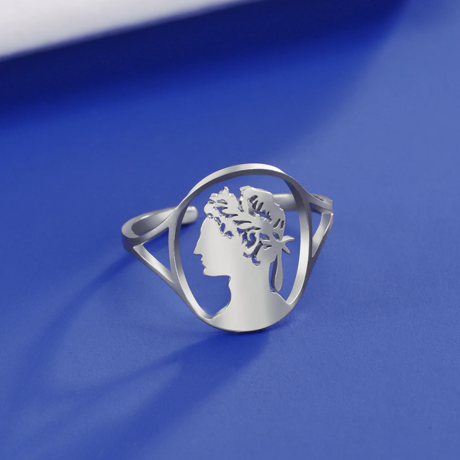 Skyrim Gaius Julius Caesar Head Ring Men Women Stainless Steel Finger ...