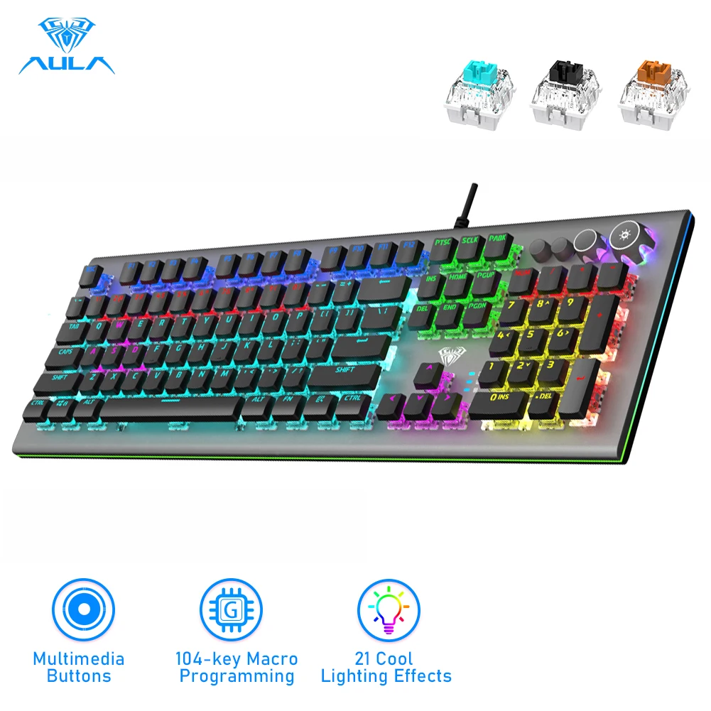 AULA-S2096-Gamer-Keyboard-Mechanical-Gaming-Keyboard-Backlit-LED-Wired ...