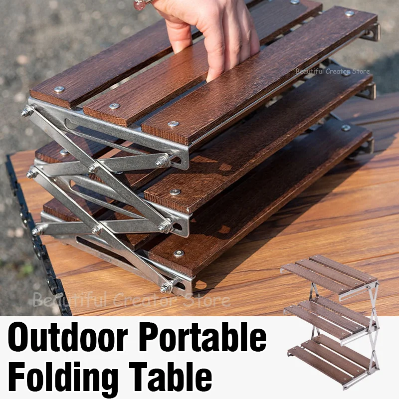 Three-tier-Rack-Outdoor-Camping-Folding-Rack-Portable-Foldable-Table ...