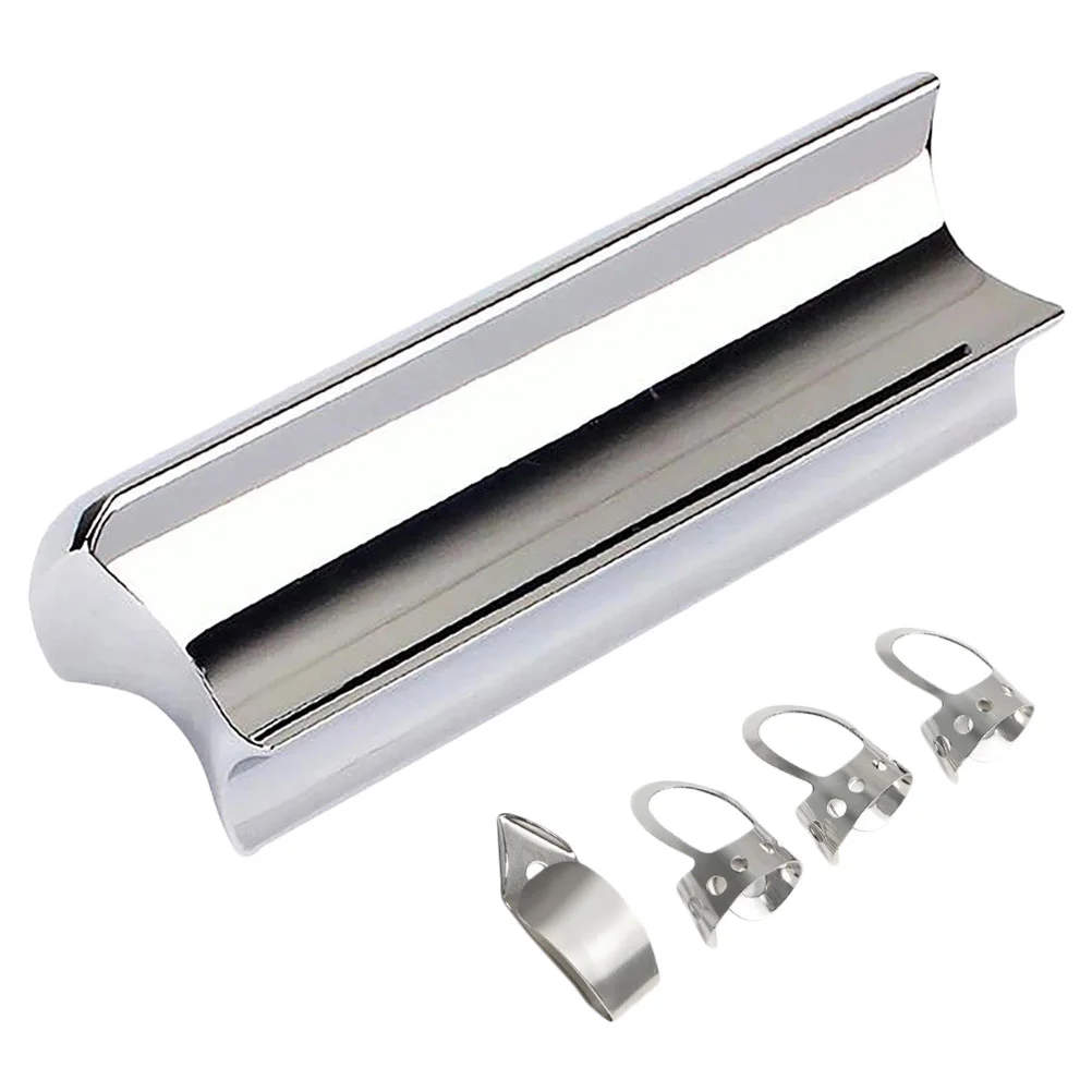 5 Pcs Stainless Steel Guitar Slide Electric Guitar Sound Bar Metal Tone ...