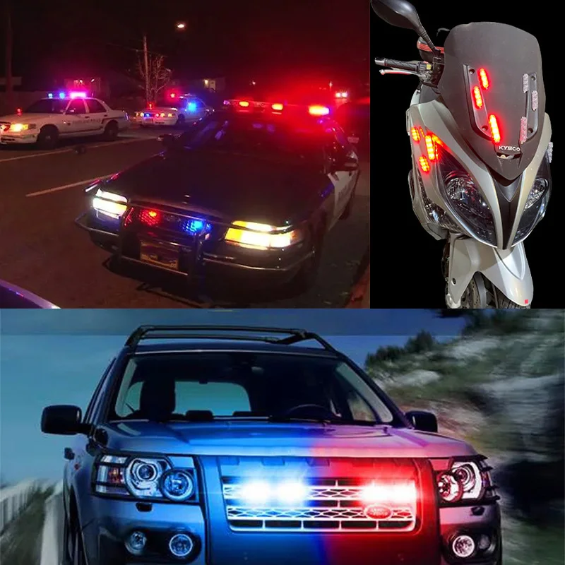 Police-Lights-3-Led-Strobe-Lights-Flasher-Auto-Flash-Stroboscopes ...
