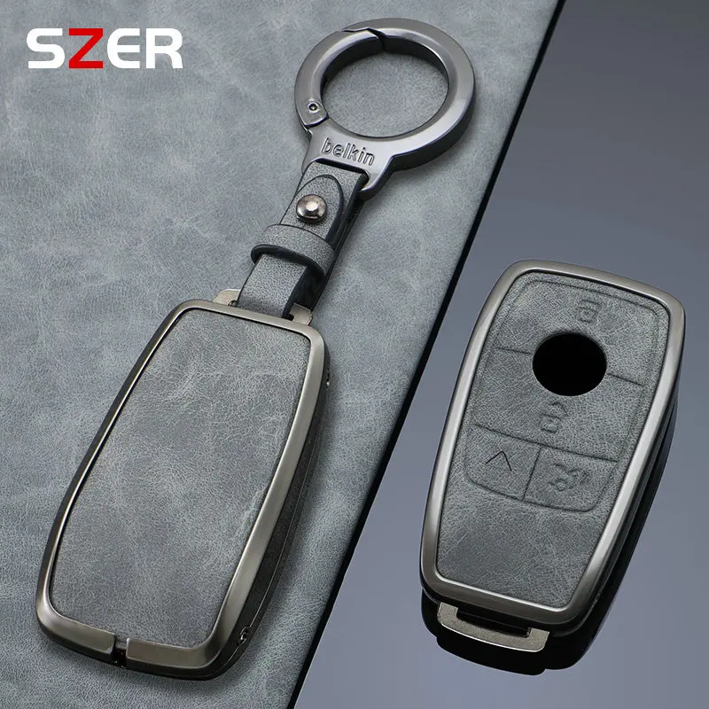 3/4 Button Key Fob Alloy Cover Case Fits for 2019 2020 Mercedes-Benz ...